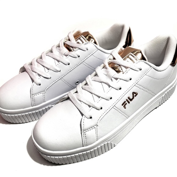 Fila | Shoes | Fila Platform Sneakers With Rose Gold Accents | Poshmark